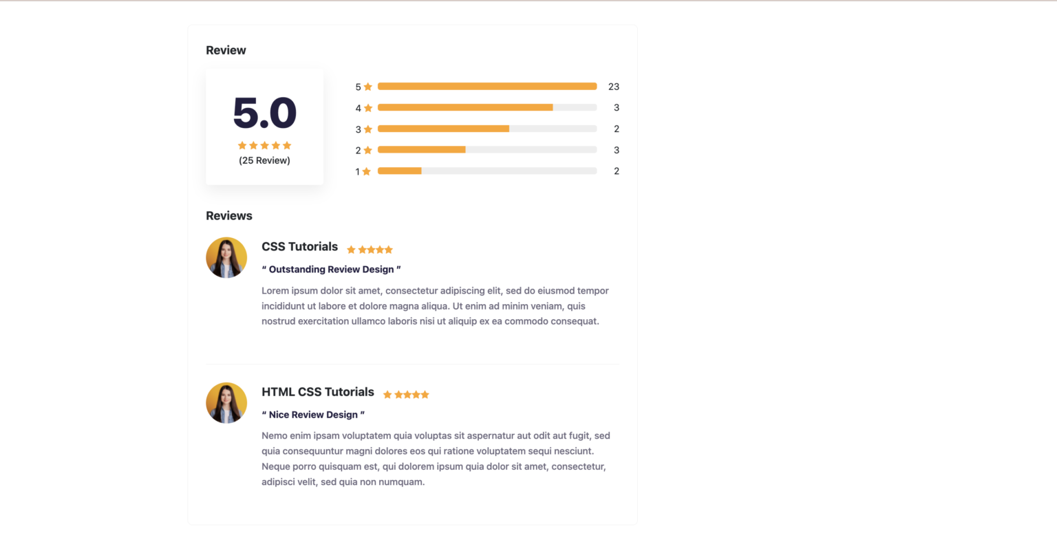Review Page Design In Html5 Download Html Css Tutorials